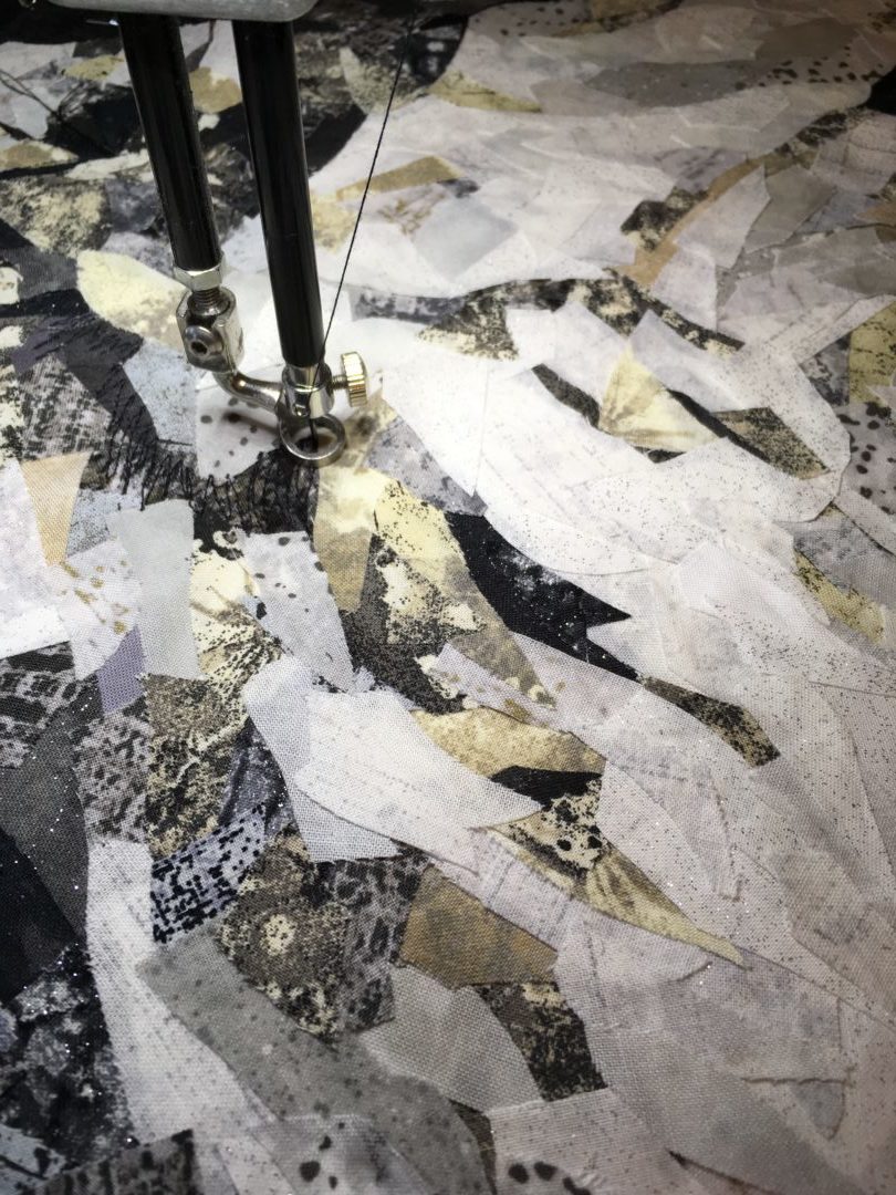 Wolf collage quilt progress pictures. – Jessica Lebo Quilts